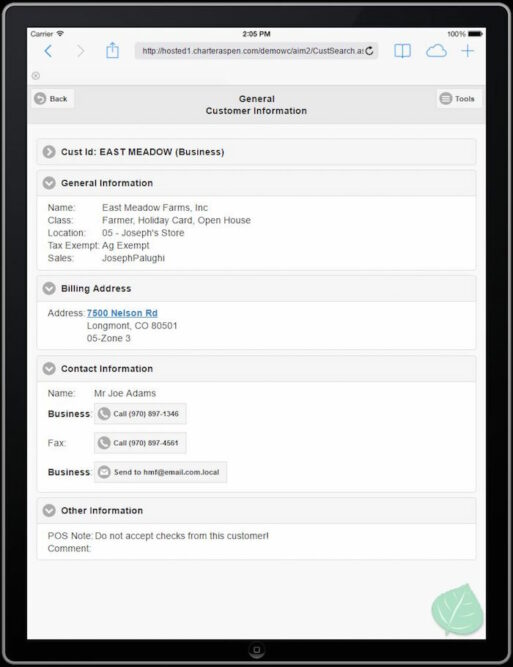 Charter Software Inc. ASPEN Interactive Mobility (A.I.M) CRM