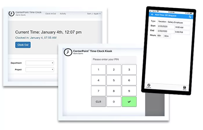 Red Wing Software CenterPoint Online Time Clock